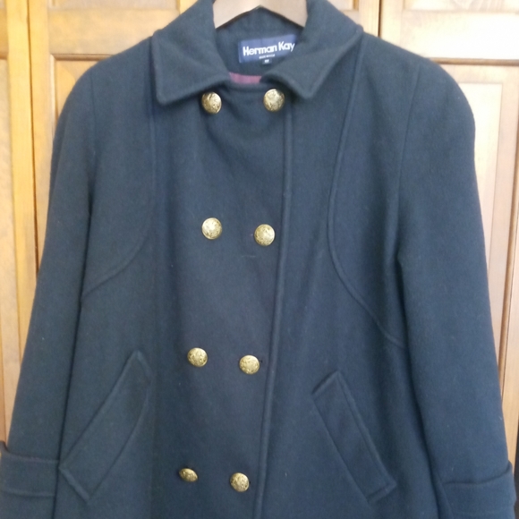 Herman Kay | Jackets & Coats | Vintageclassic Herman Kay Navy Blue Pea ...
